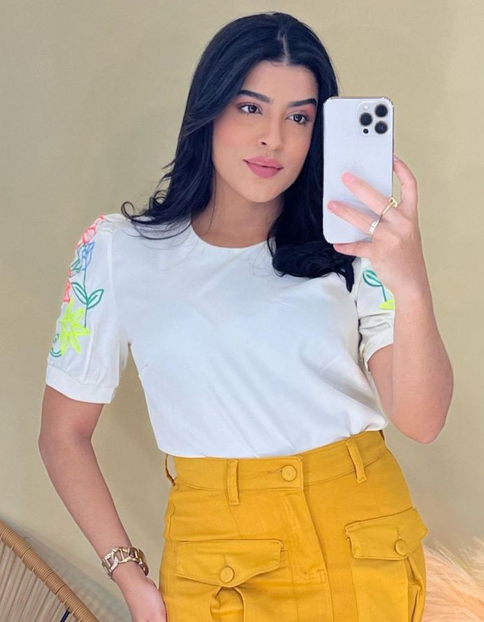 BLUSA C/BORDADO COLORIDO | Loja